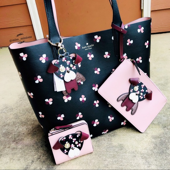 kate spade | Bags | Kate Spade Floral Pup Dog Bifold Wallet | Poshmark